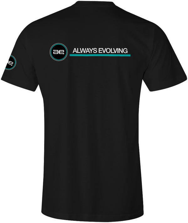 AE Team Logo Mens Shirt Black - AlwaysEvolving